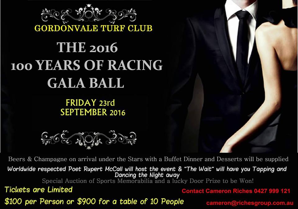 Cairns Events - Event Details - Gordonvale Turf Club 100 Years of ...